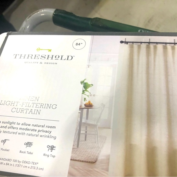 Threshold | Accents | Threshold 84 Linen Light Filtering Curtain | Poshmark